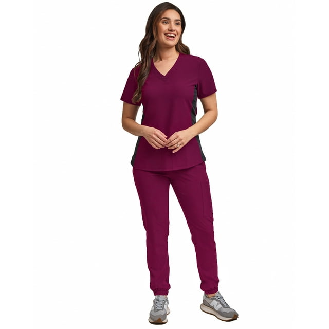 Green Town Scrubs for Women Scrub Set - Jogger Pant and Comfort Stretch ...