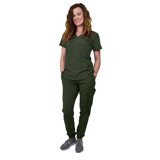 Green Town Scrubs for Women Scrub Set - Jogger Pant and V-Neck Top, 6 ...