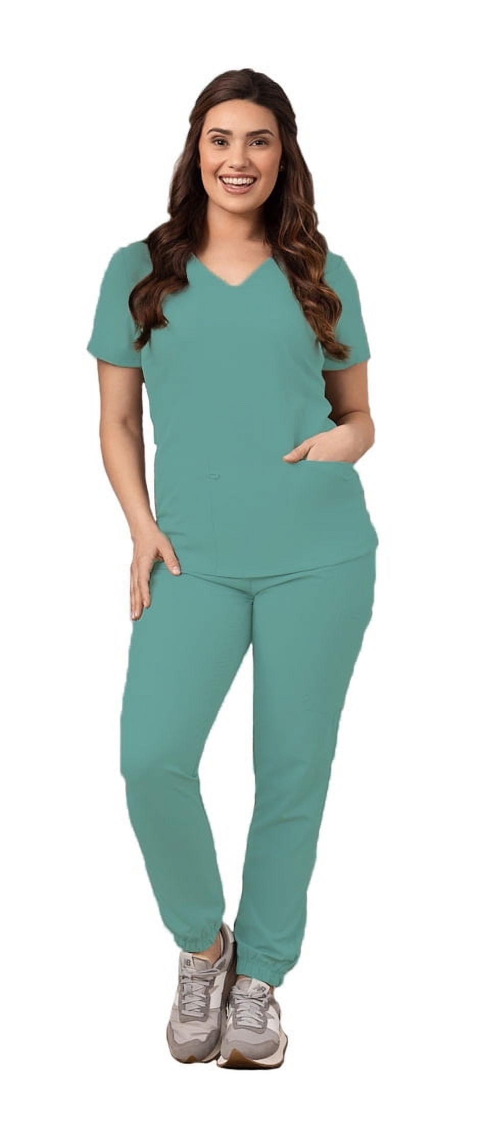 Green Town Scrubs for Women Scrub Set - Jogger Pant and V-Neck Top, 6 ...