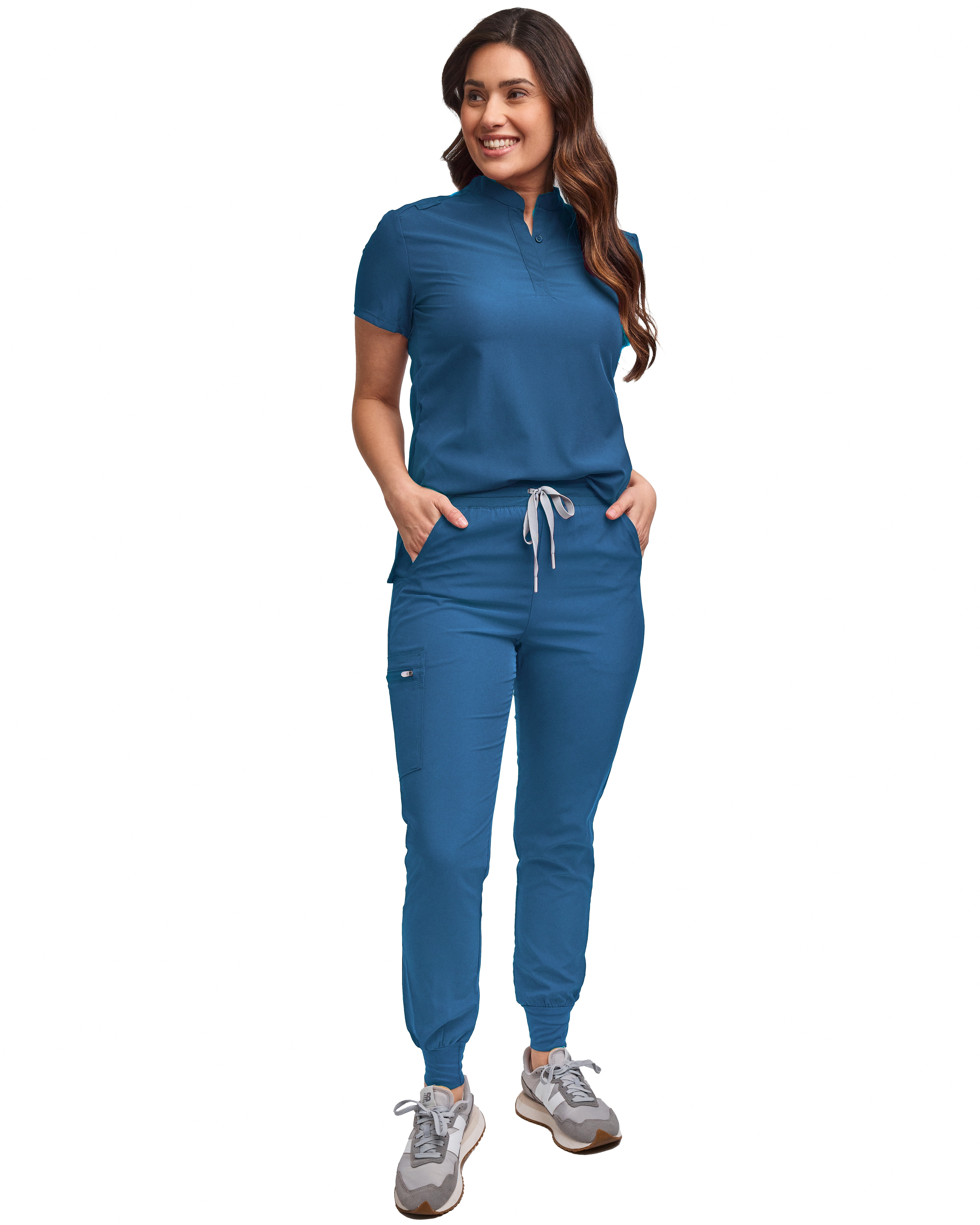 Green Town Scrubs for Women Scrub Set - Slim Fit Jogger Pant and ...