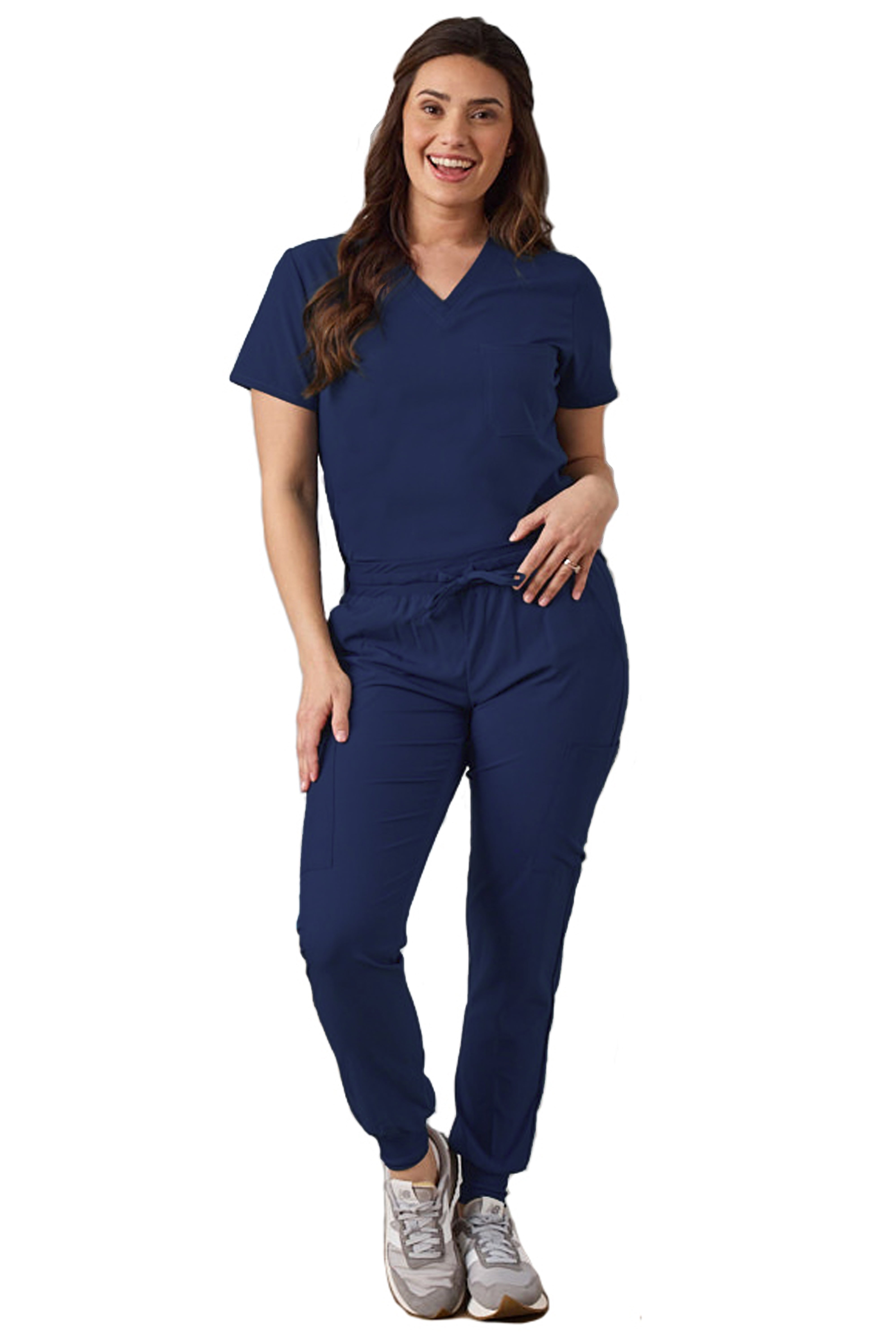 Green Town Scrubs for Women Scrub Set - Slim Fit Jogger Pant and Tuck ...