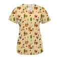 Green Town Scrubs for Women V-Neck Scrub Top - Holiday Prints, 3 ...