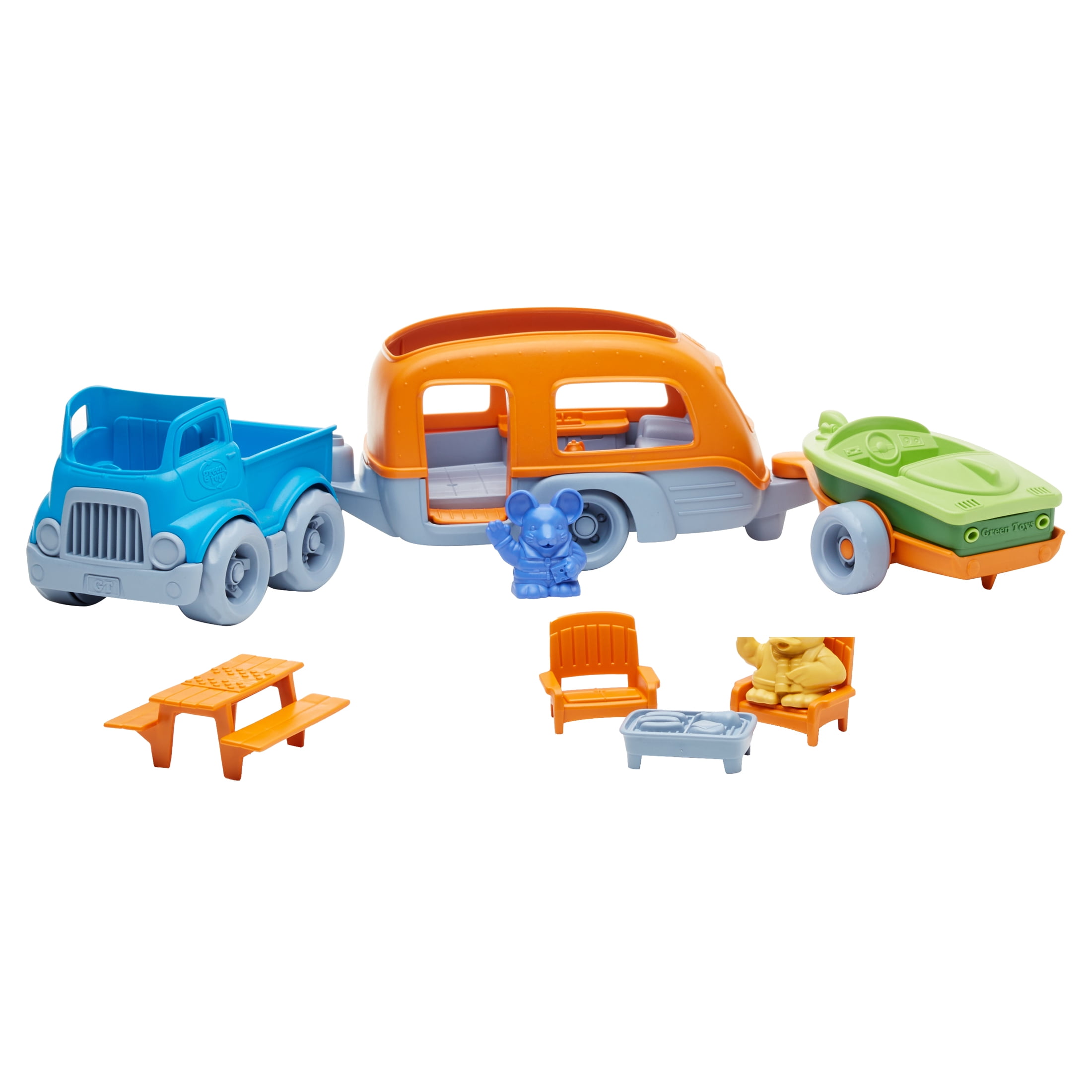 Green Toys RV Camper Set, 10 Piece Play Vehicle Set for Ages 2 ...