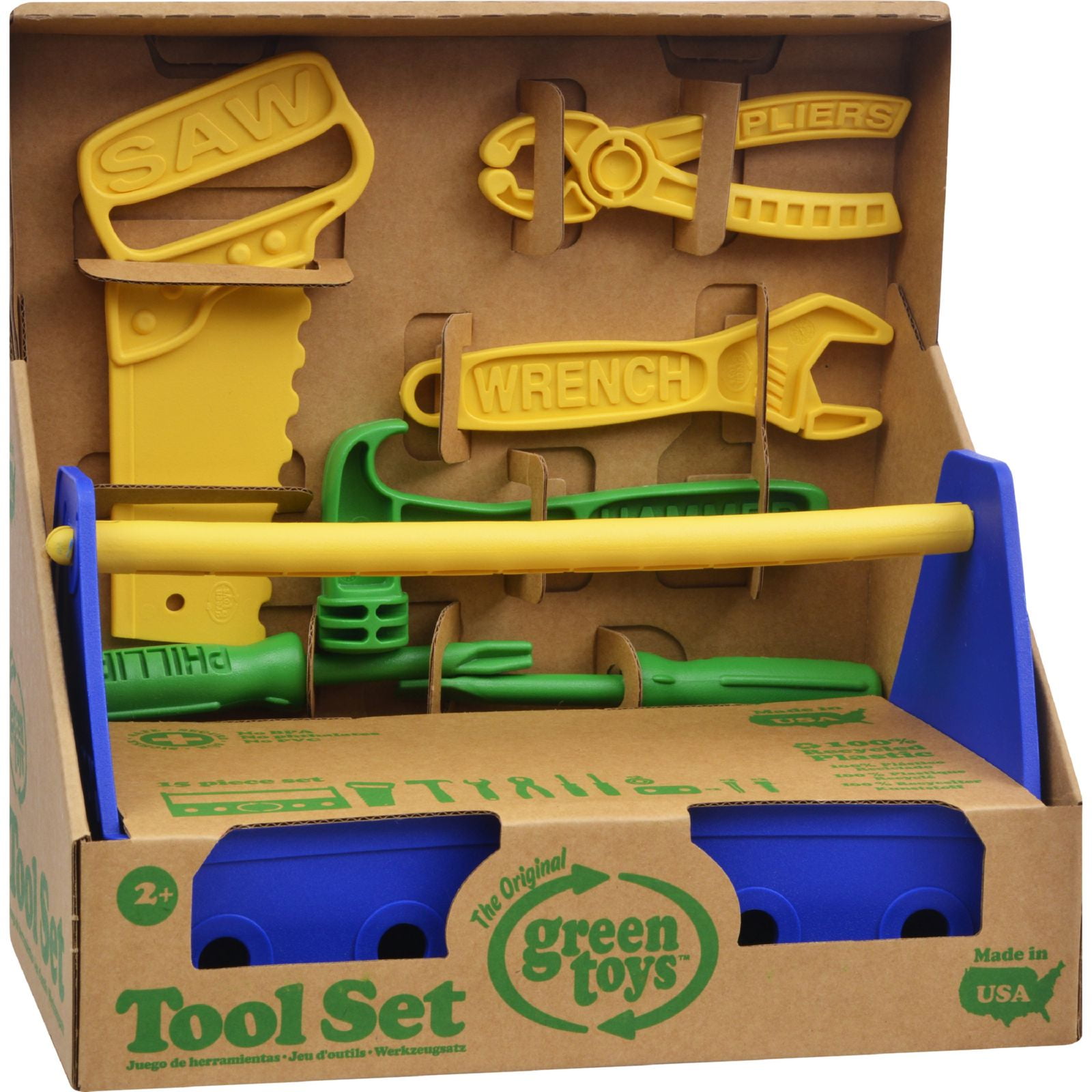 Green Toys Tool Set - Blue, Preschool, Child, Toddler, Unisex, Role ...