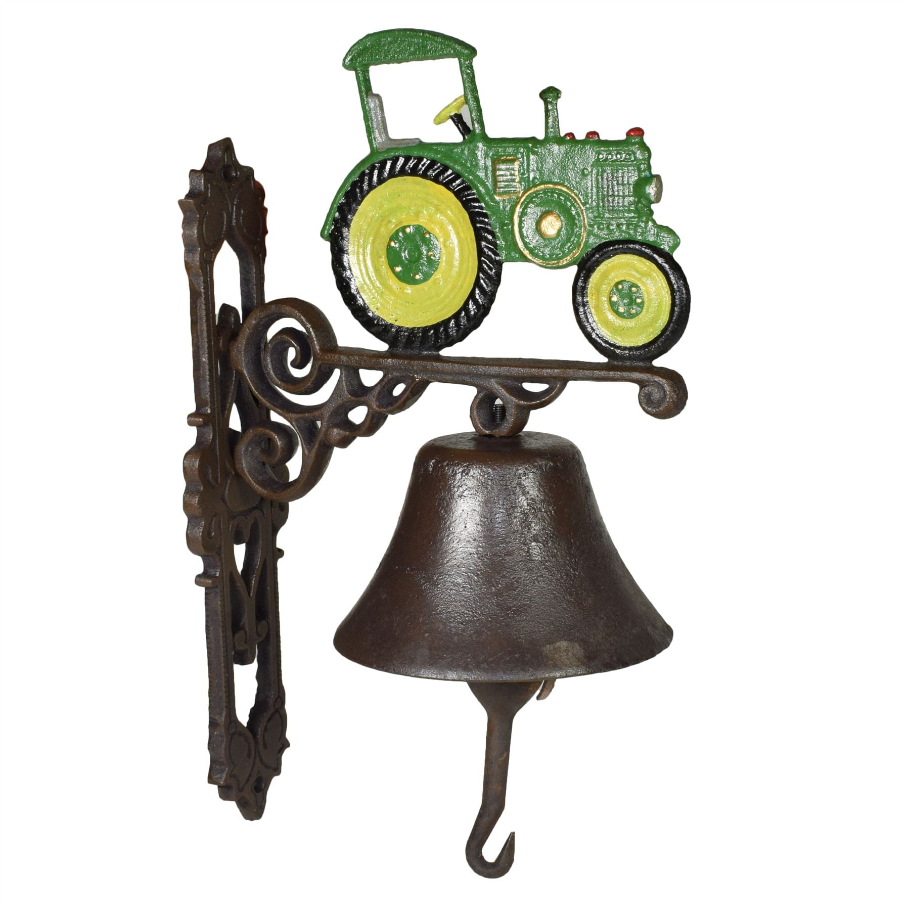 Green Tractor Farm Bell Cast Iron Sign Plaque Door Wall Fence Gate Post ...