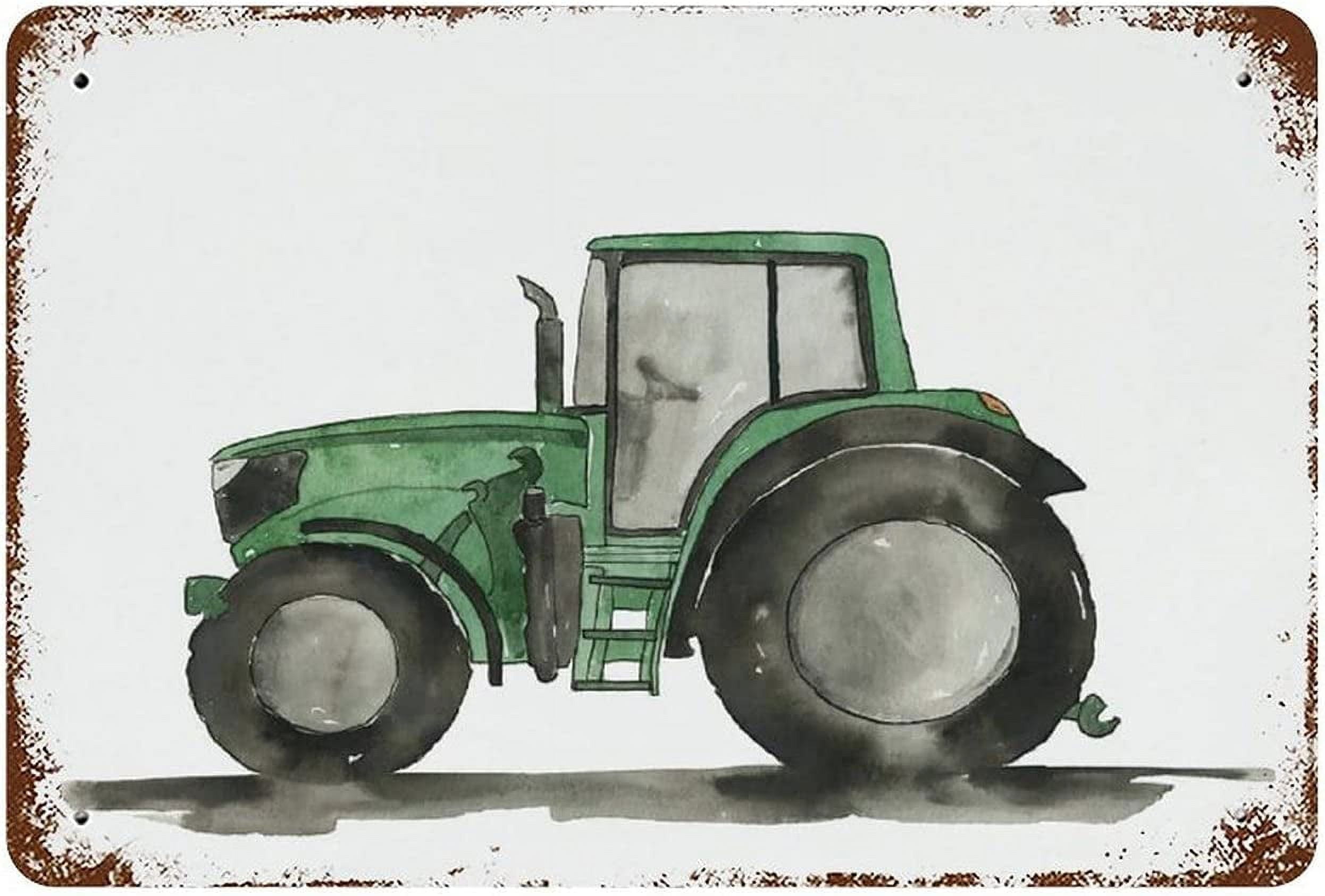 Green Tractor Transportation Sign Boys Room Tractor Toddler Room Decor ...