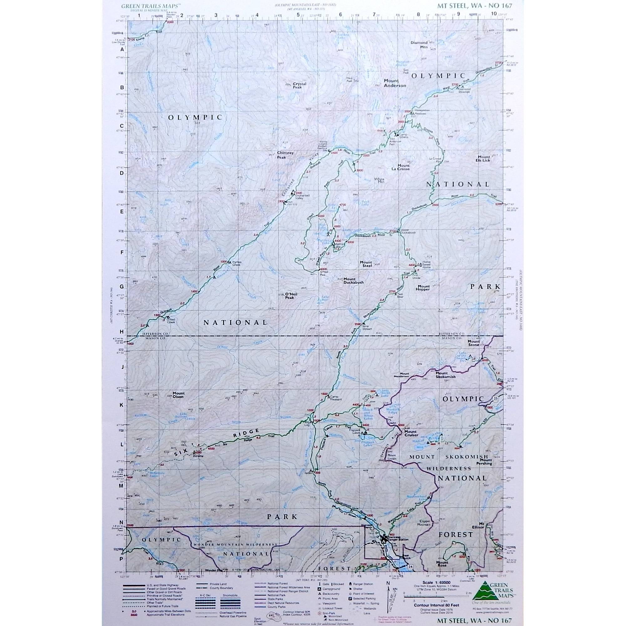 Green Trails Maps MT STEEL - Walmart.com