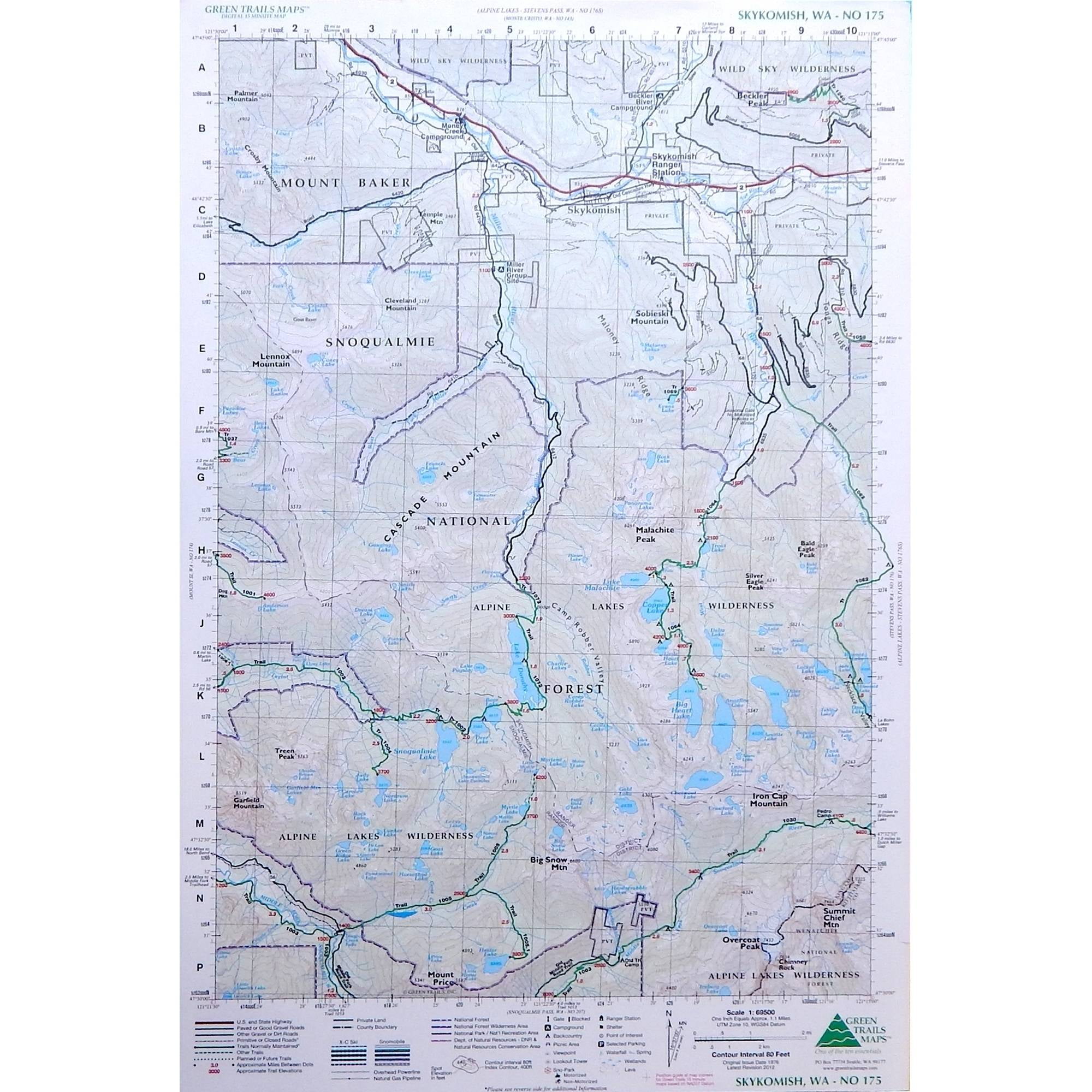 Green Trails Maps SKYKOMISH - Walmart.com