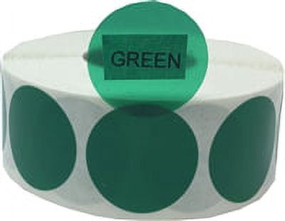 Green Transparent Colored Circle Stickers | 1" Inch Round | 500 Pack ...