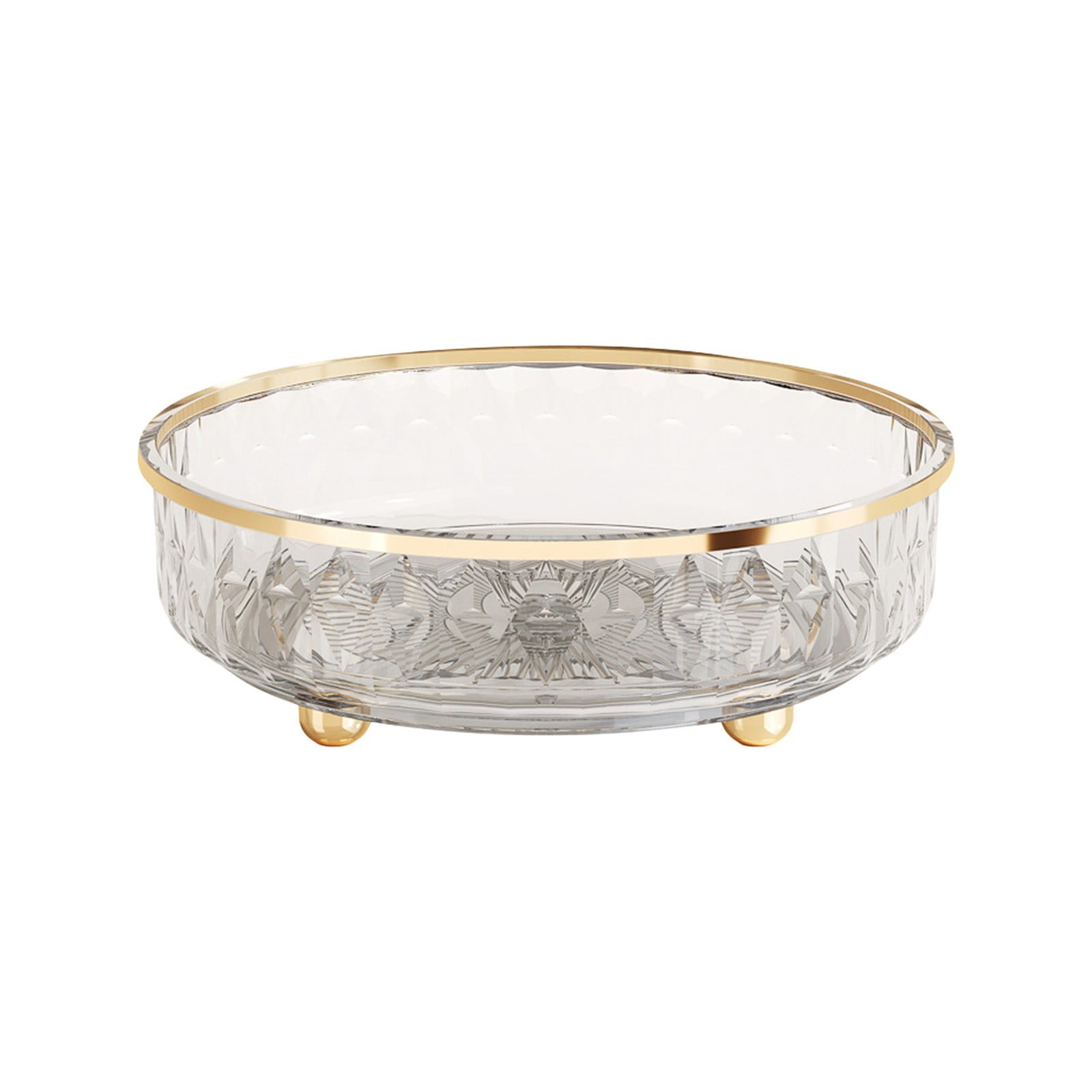 Green Transparent Rotatable Round Fruit Tray, Plastic Dry Fruit Snack ...