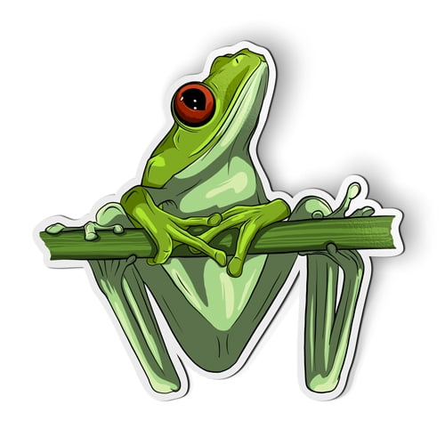 Green Tree Frog Tropical Rainforest Nature - 5" Magnet for Car Locker ...