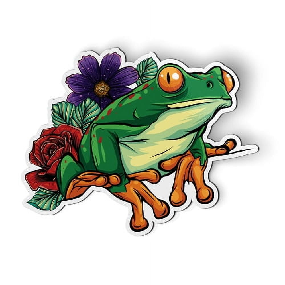 Green Tree Frog Tropical Styling - 5" Magnet for Car Locker ...