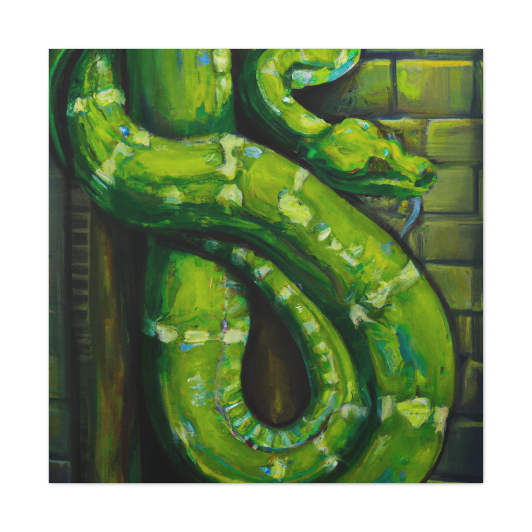 "Green Tree Python Art" - Canvas - Walmart.com