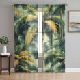 Green Tree Sheer Curtains 96 Inch Length 2 Panels Set, Summer Nature ...