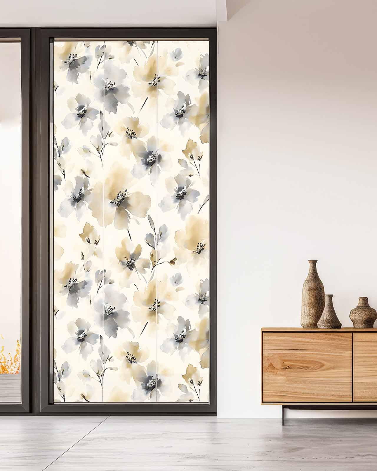 Green Trees Window Privacy Film Forest Art Decor Stained Glass Window ...