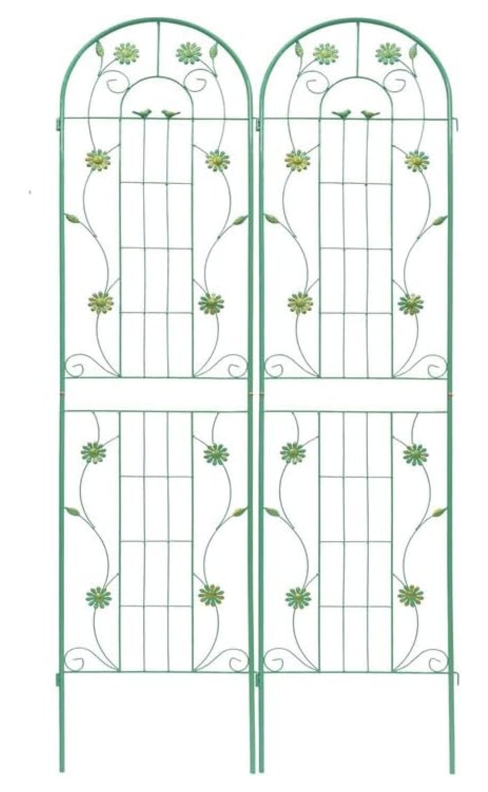 Green Trellis for Climbing Garden Plants,2 Pcs Heavy Duty Metal ...