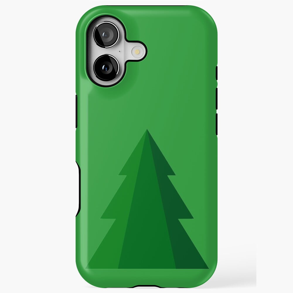 Green Tricolor Pine Tree Modern Minimal Nature Art Phone Case 17 16 15 ...