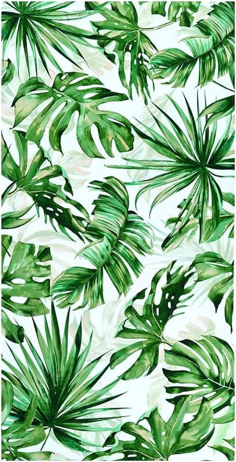 Green Tropical Beach Towel, Oversized, Microfiber, Thin, Lightweight ...