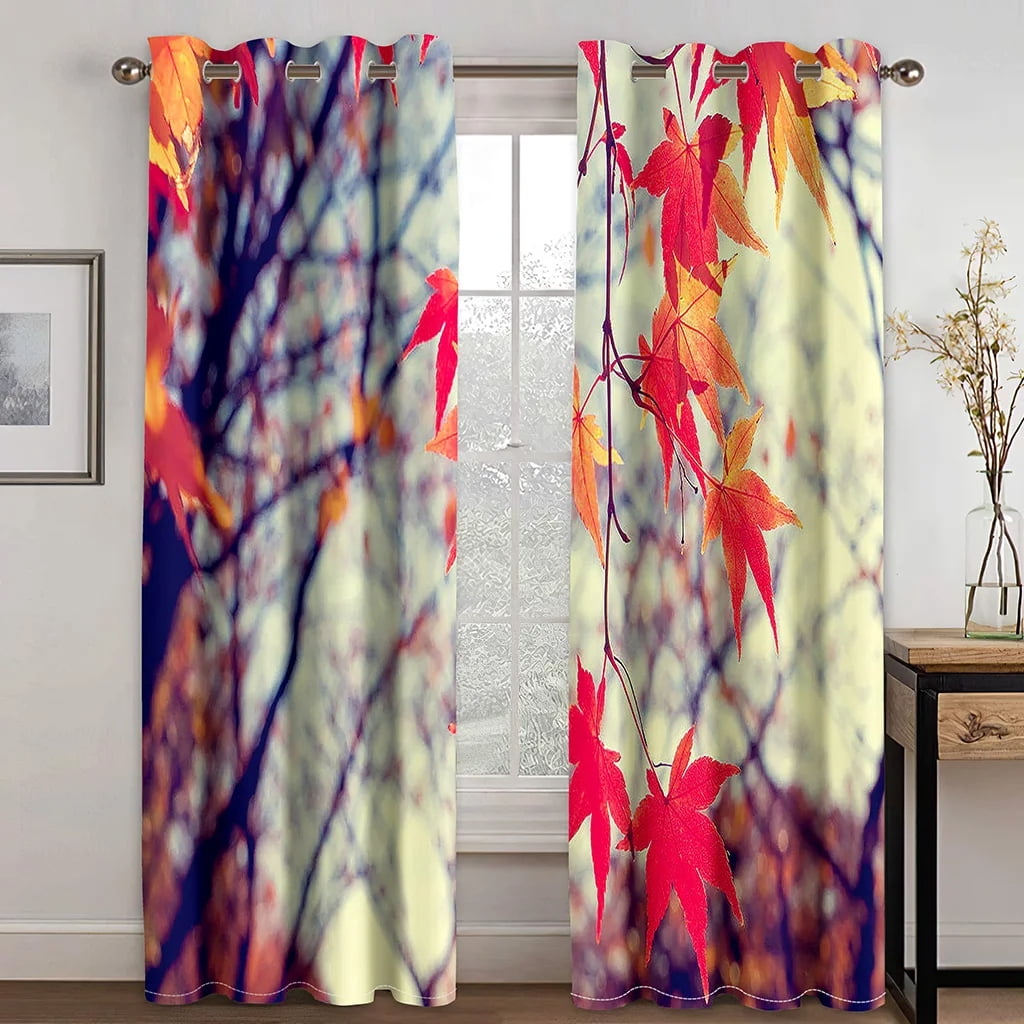 Green Tropical Plant Banana Leaf Nature Scenery Forest Window Curtains ...