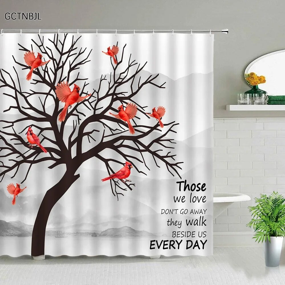 Green Tropical Rainforest Plant Shower Curtains Flower Leaf Leaves