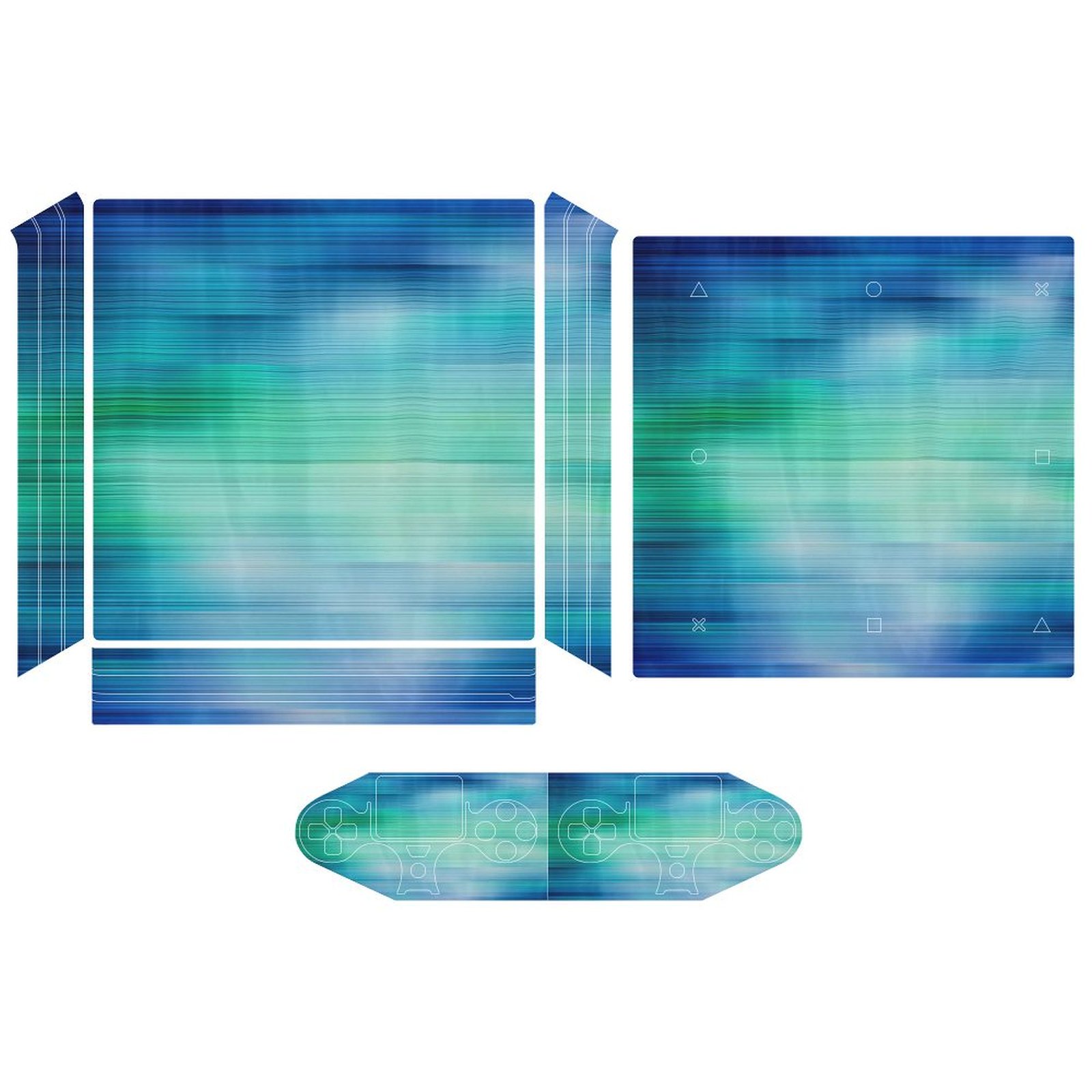 Green Turquoise Teal Blue Abstract Texture PS4/PS4 Pro/PS4 Slim Skin ...