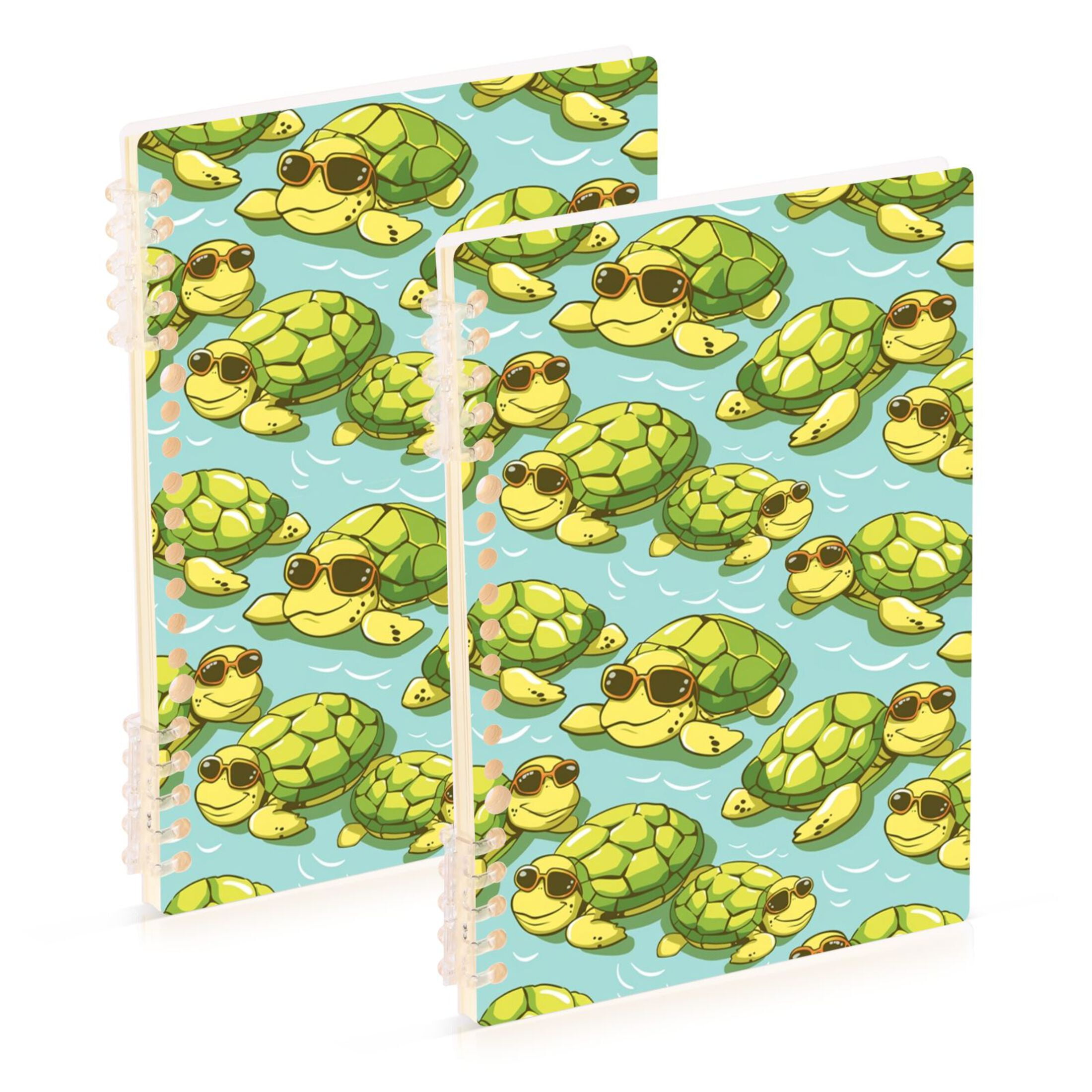 Green Turtles Ring Binder Notebook Journey Note Diary College Ruled ...