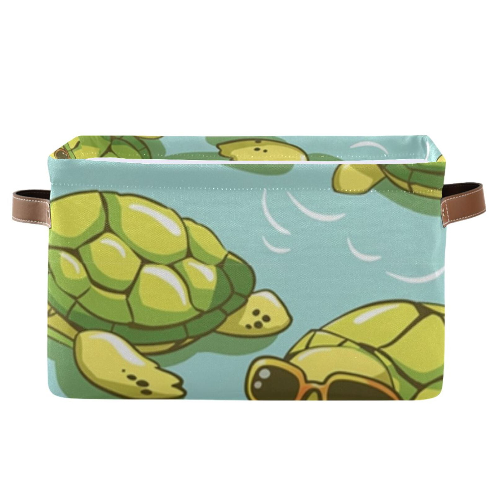 Green Turtles Storage Bins Baskets With Handles Storage Box Clothes ...