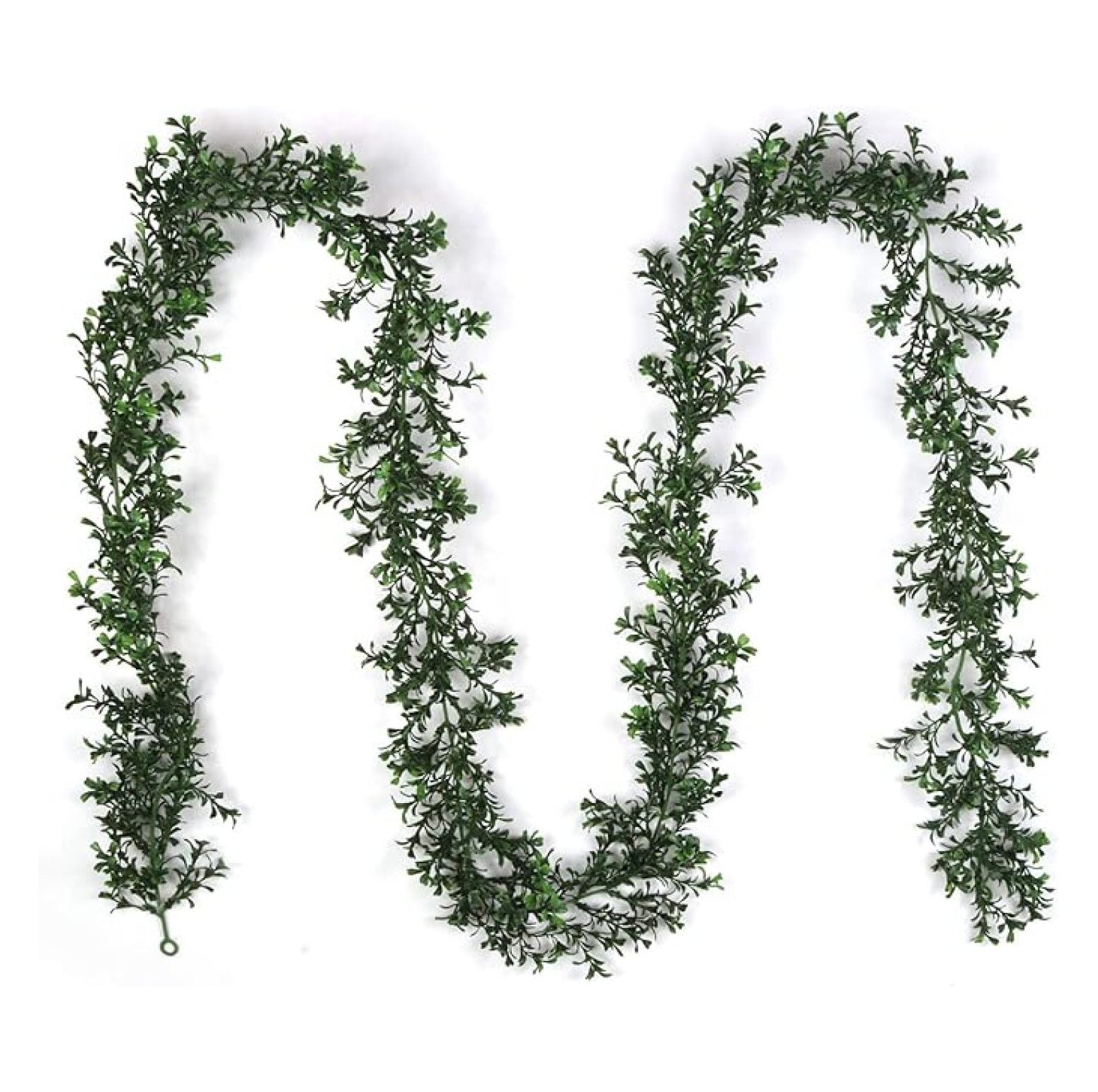 Green UV Resistant Boxwood , 2-Pack 9 Foot Artificial Vine Greenery ...