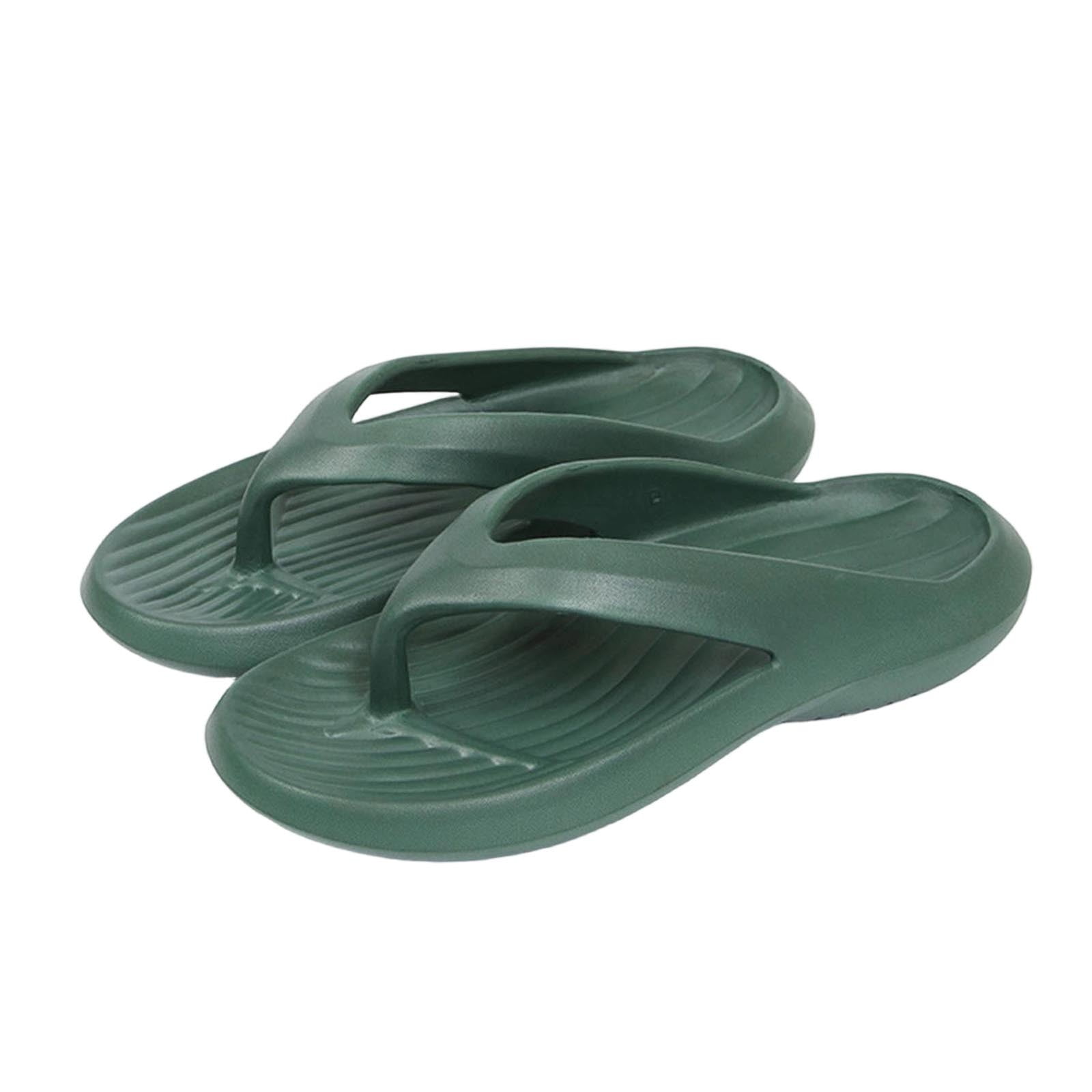 Green Unisex Flip Flops Waterproof and Slip Resistant Soles Couple's ...