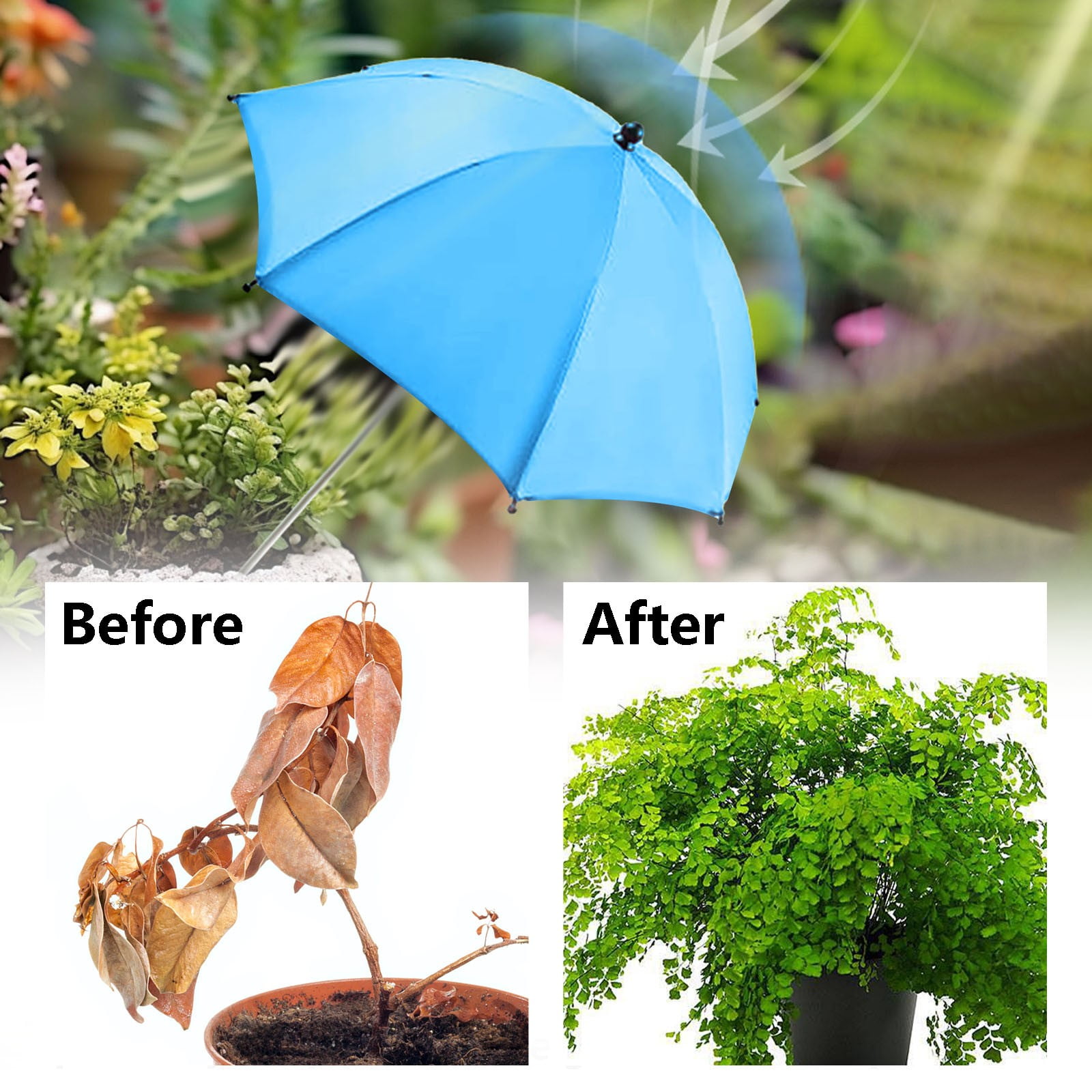 Green Upgraded Umbrellas for Outdoor Adjustable Angles Umbrellas Garden ...