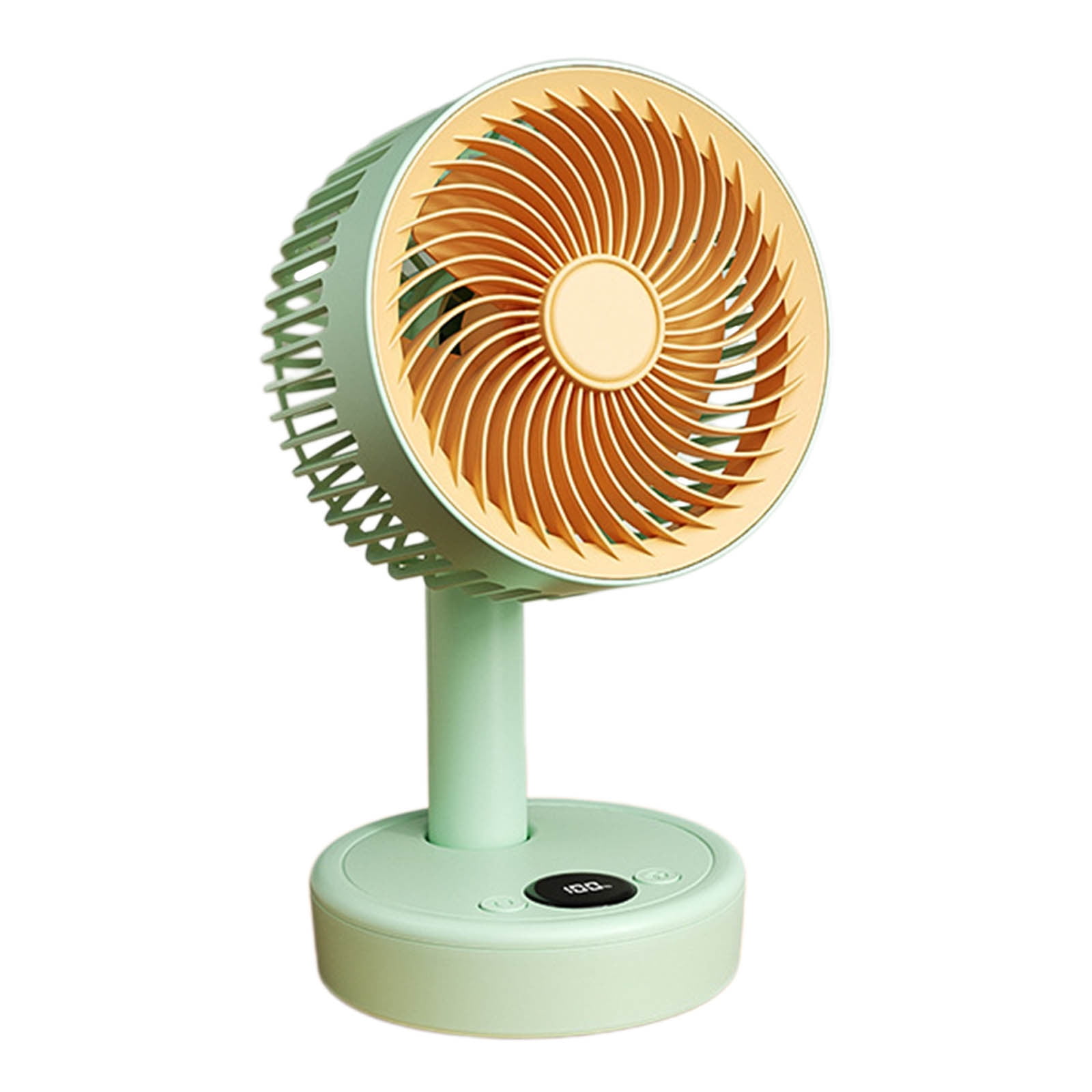 Green Usb Desktop Mini Fan Light Wall Mountable Circulating Fan Quiet ...