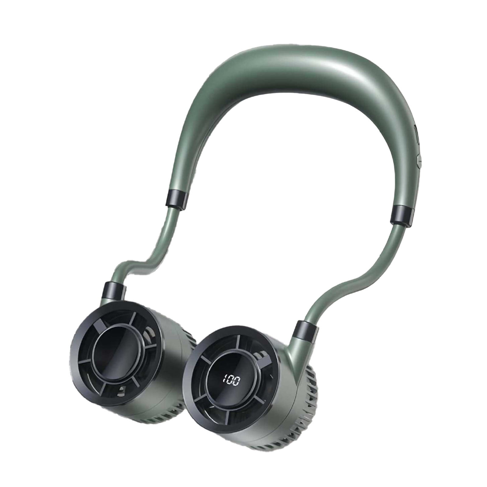 Green Usb Hanging Neck Fan Bladeless 100 Speed Adjustable For Travel ...