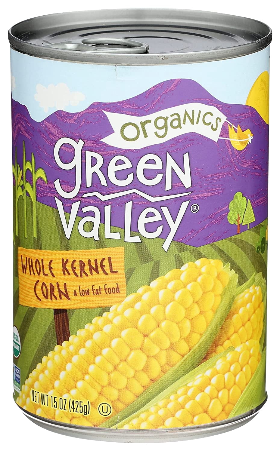 Green Valley Organic No Salt Whole Kernal Corn - 15 oz Pack of 3 ...