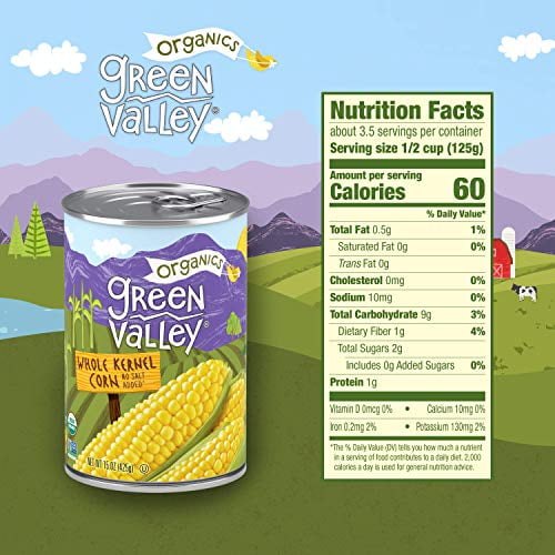 Green Valley Organics Whole Kernel Corn | Certified Organic | Non-GMO ...