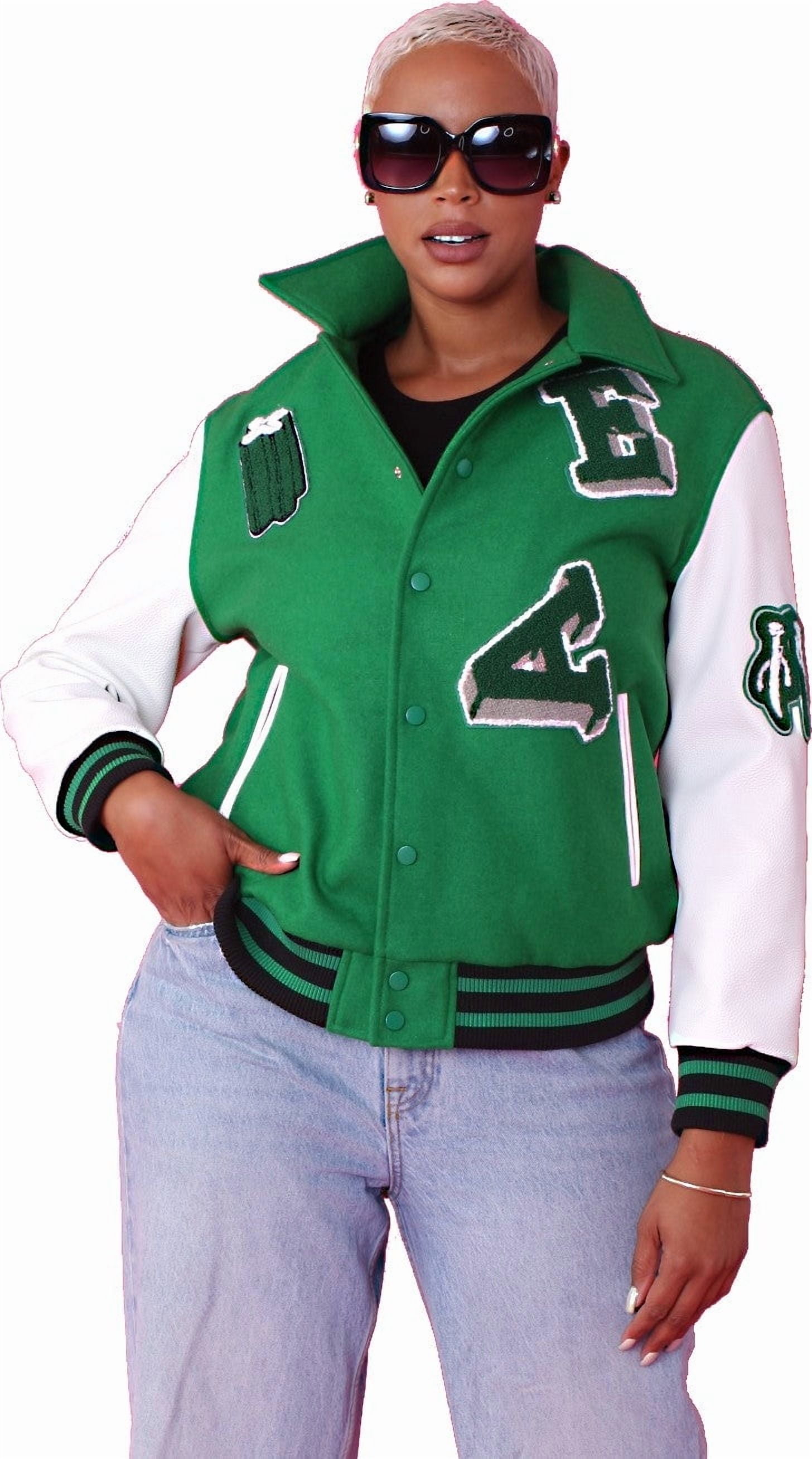 Green Varsity Jacket -82152 - Walmart.com