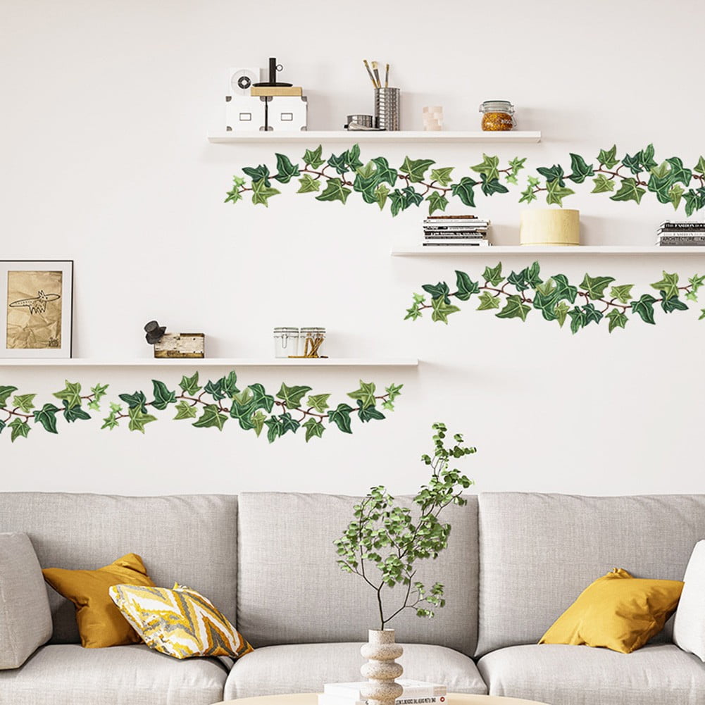 Green Vine Stickers Bedroom Living Room Wall Stickers Decal Mural ...