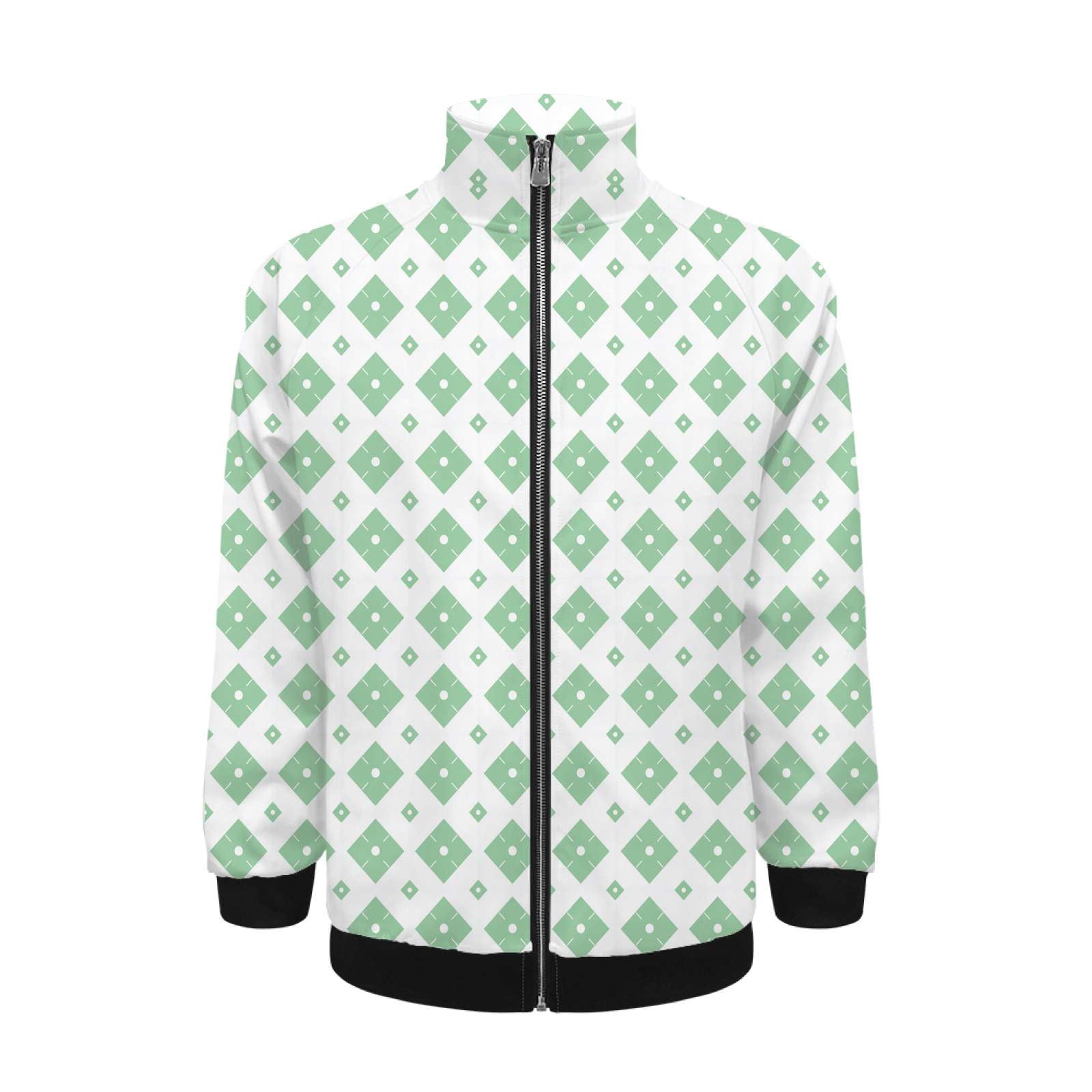 Green Vintage Fun Funky 70S 90S Jacket Men's Street Cool Long Sleeves ...