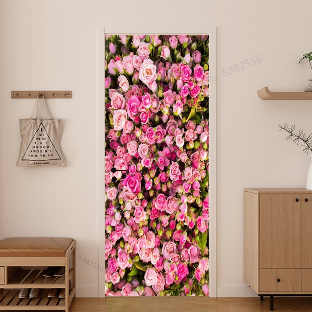 Green Vinyl Deal Seaside Landscape Door Sticker Wallpaper Peel And ...