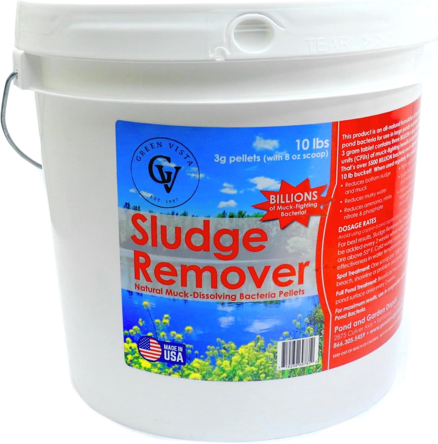 Green Vista Sludge Remover | Highly Concentrated Muck and Sludge Pond ...
