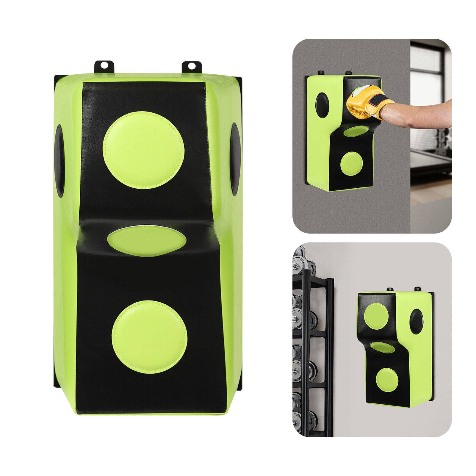 Green Wall Mount Punching Bag - Space-Saving Boxing Training Equipment ...