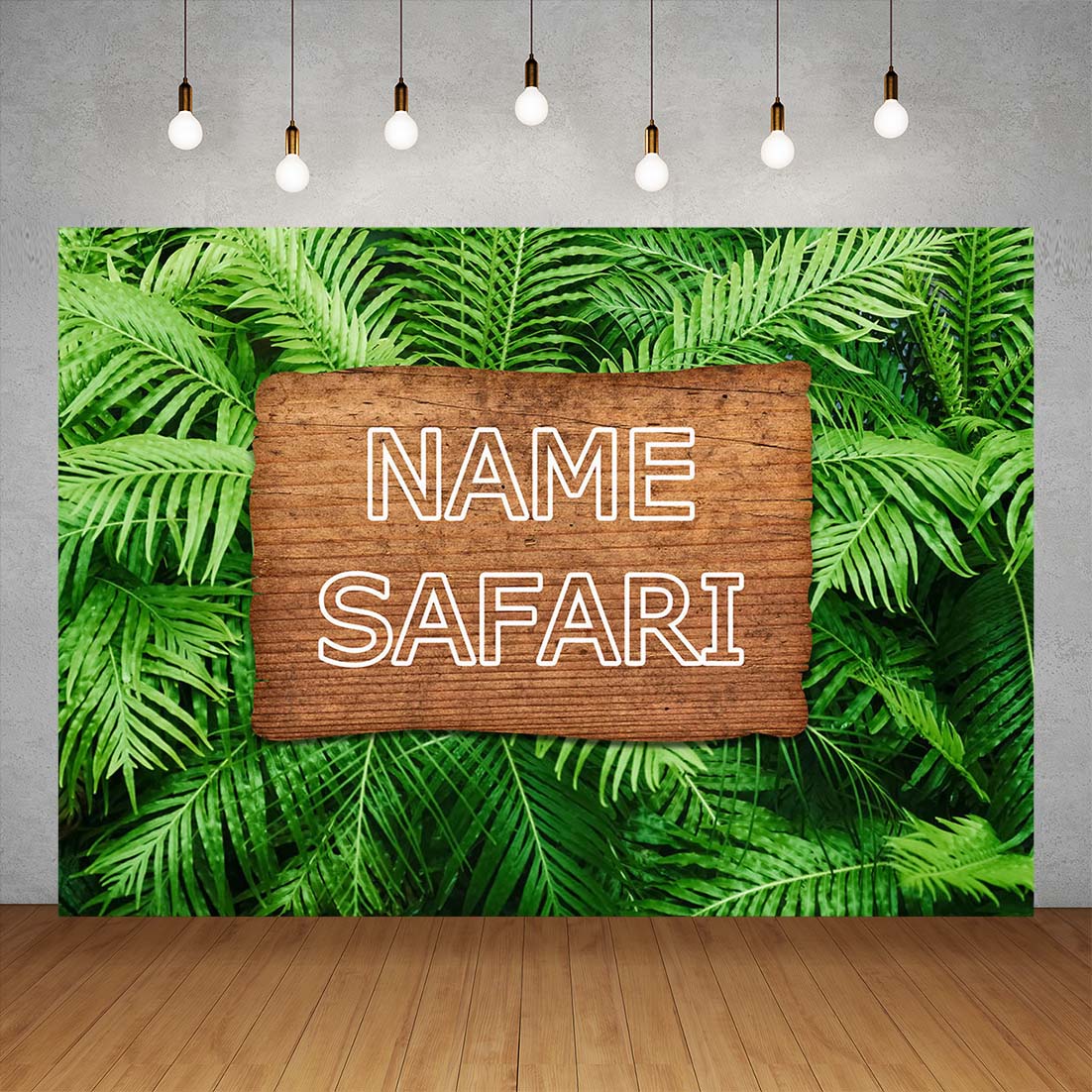 Green Wall Wild Safari Photography Backdrop Baby Shower Bridal Woodland ...