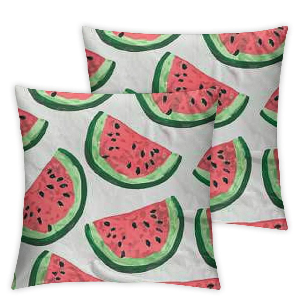 Green Watercolor Summer Watermelon Black Berry Watermelons Pattern Red ...