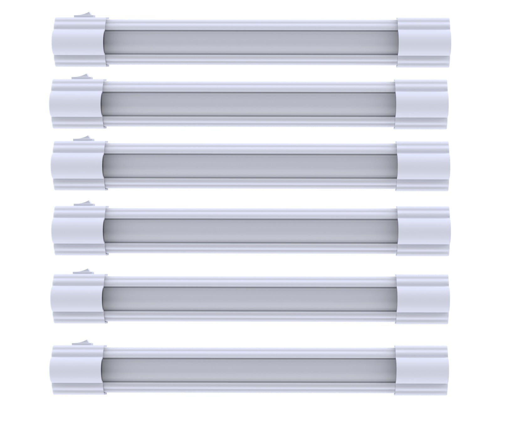 Green Watt 12-IN LED Linkable Under Cabinet Lights, 7 Watt, Cool White, 600 Lumen, 6-Pack ...