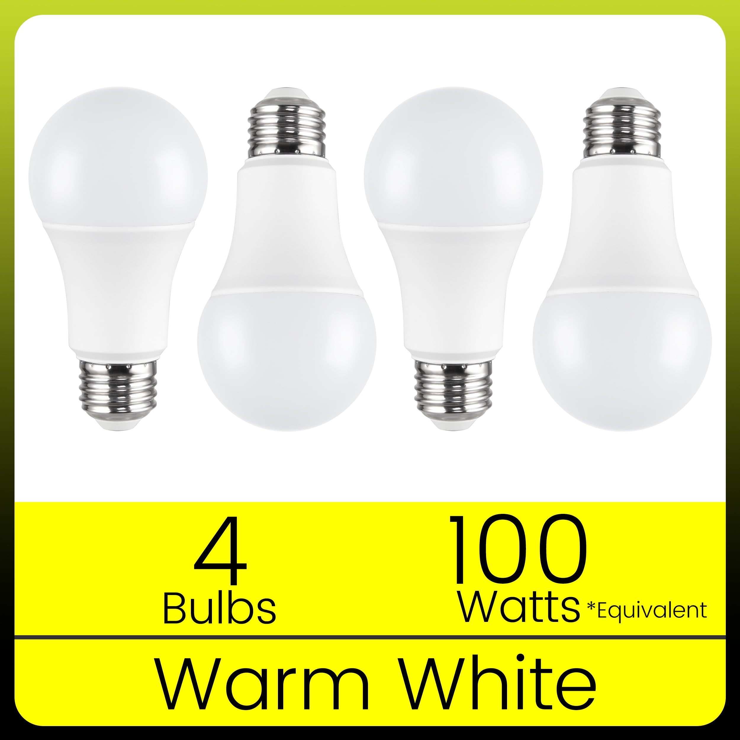 Green Watt A19 LED Light Bulb, 15 Watts (100W Equivalent) Warm White ...