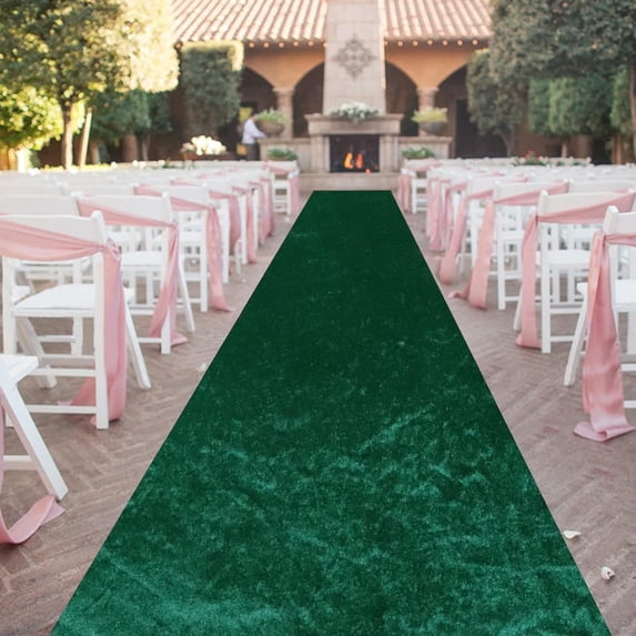 Green Wedding Aisle Runner Velvet Aisle Runner for Wedding Ceremony ...
