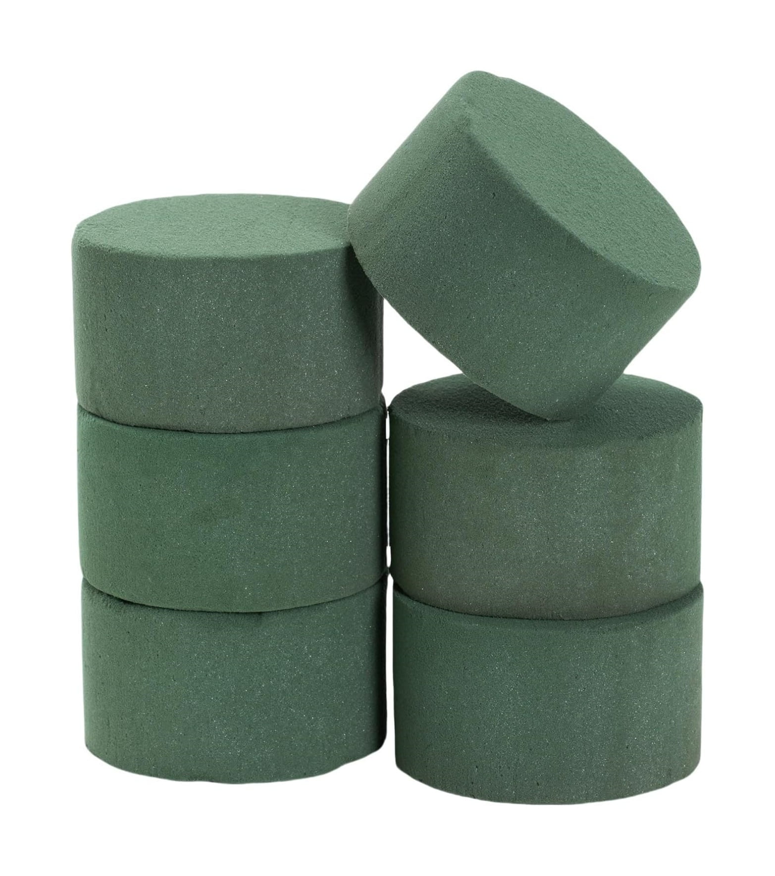 Green Wet Dry Flower Clay,6 Pcs Floral Foam Round Blocks,Plant Foam ...