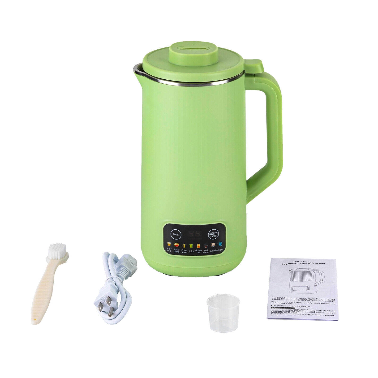 Green / White 600W Nut Milk Maker Machine Multi Automatic Almond Milk ...