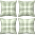 Green and White Buffalo Check Plaid Throw Pillows Cover Spring ...