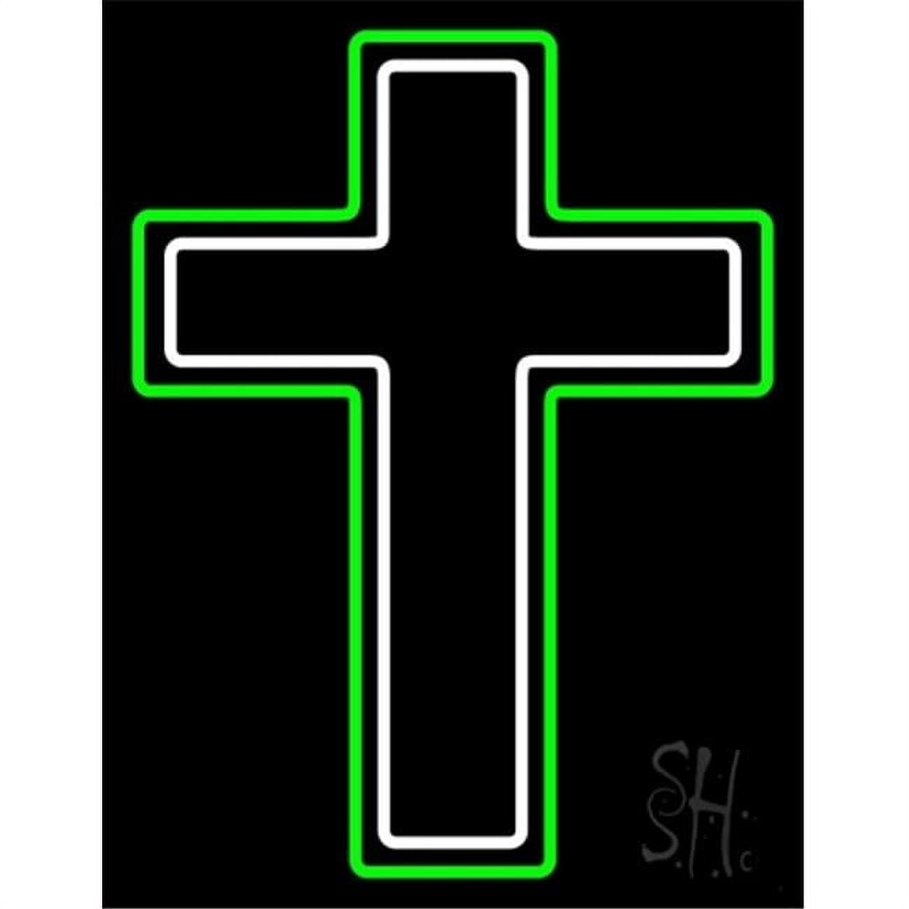 Green & White Christian Cross Neon Sign, 31 x 3 x 24 in. - Walmart.com