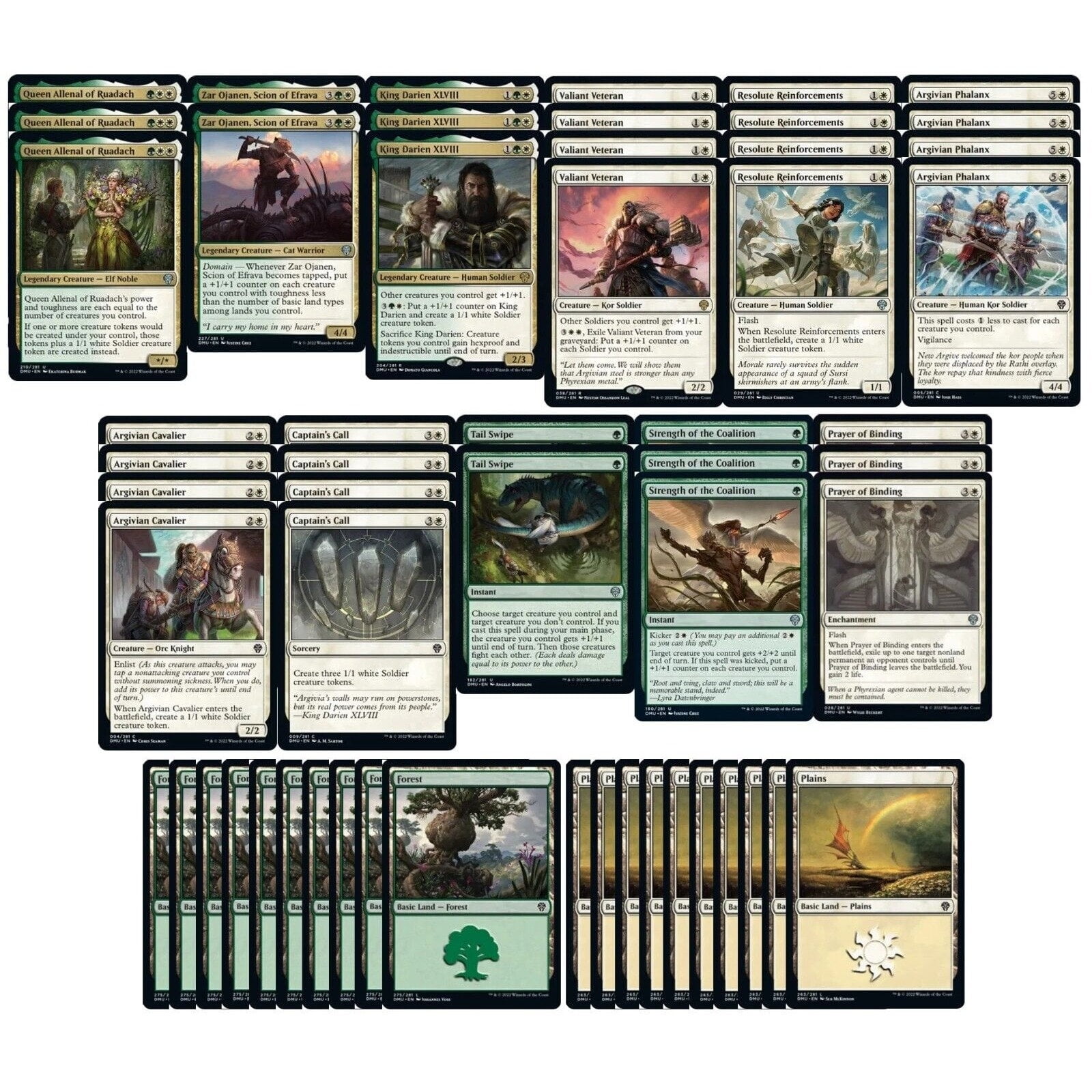 Green White Creature Deck - Selesnya Go Wide Soldier - Powerful - 60 ...